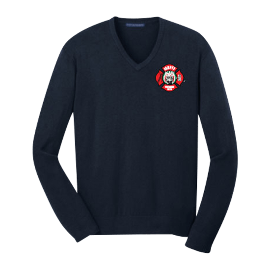 Navy-V-Neck-Sweater-With-Embroidered-IABPFF-Logo – IABPFF Merchandise Mall